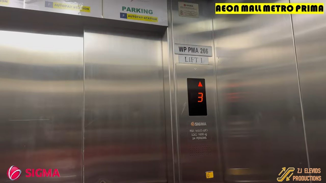 3 Sigma Elevators (1 OOS) at AEON Mall Metro Prima, Kepong, Kuala Lumpur, Malaysia. - YouTube