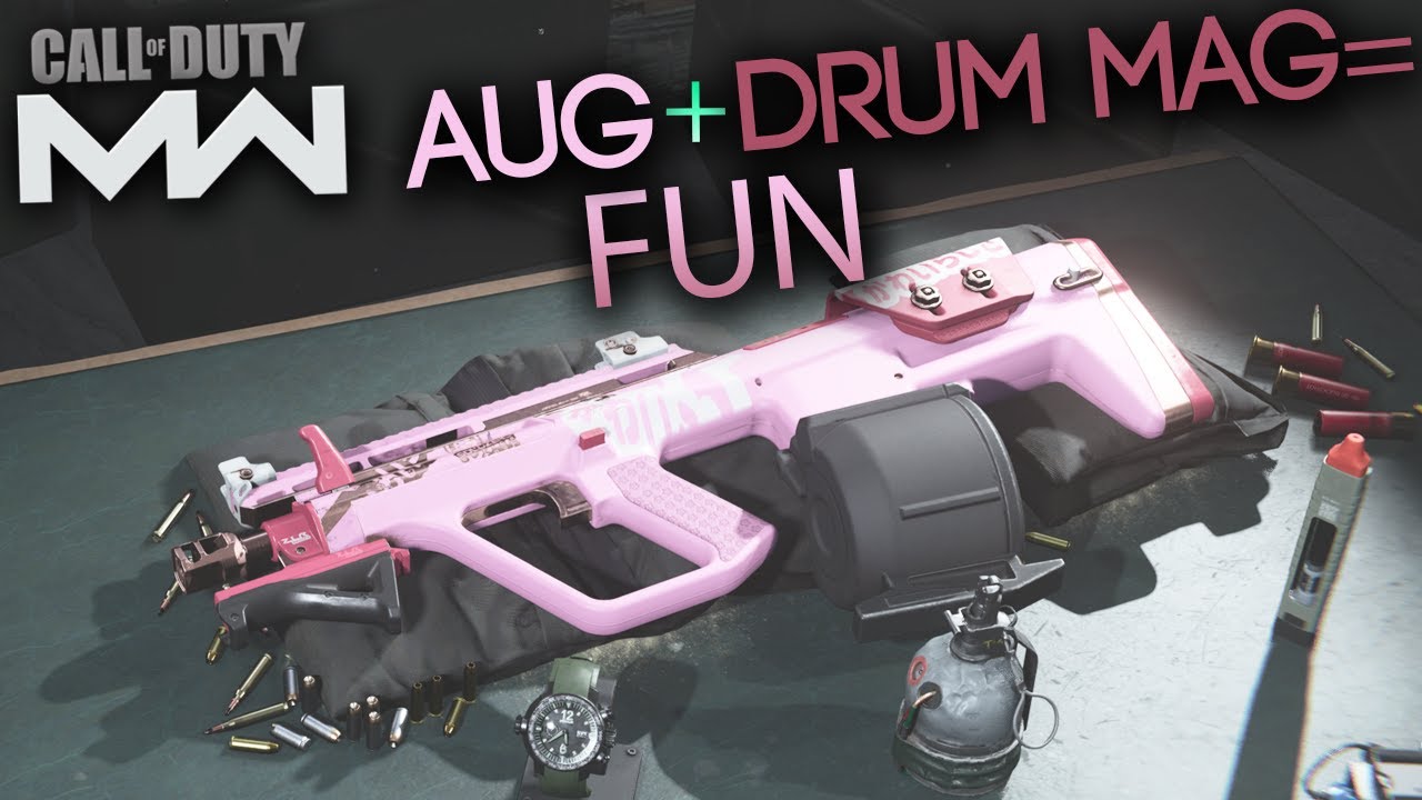 I Used The AUG & 60 Round Drum Magazine on Shipment! (Modern Warfare ...
