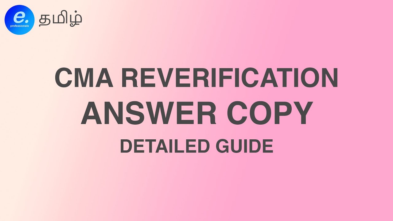 CMA Reverification and RTI/Answer Copy Guide - Intermediate and Final ...
