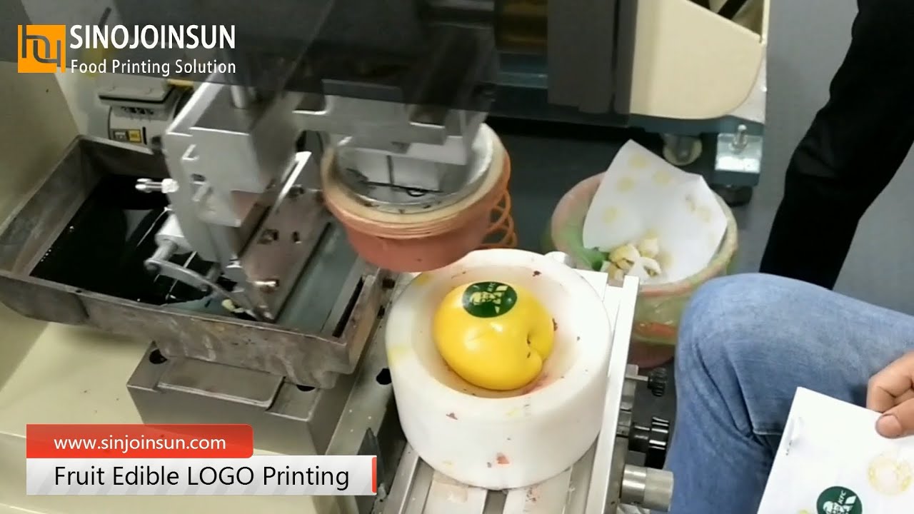 Fruit Edible LOGO Printing | Fruit Printer | Edible Ink - YouTube