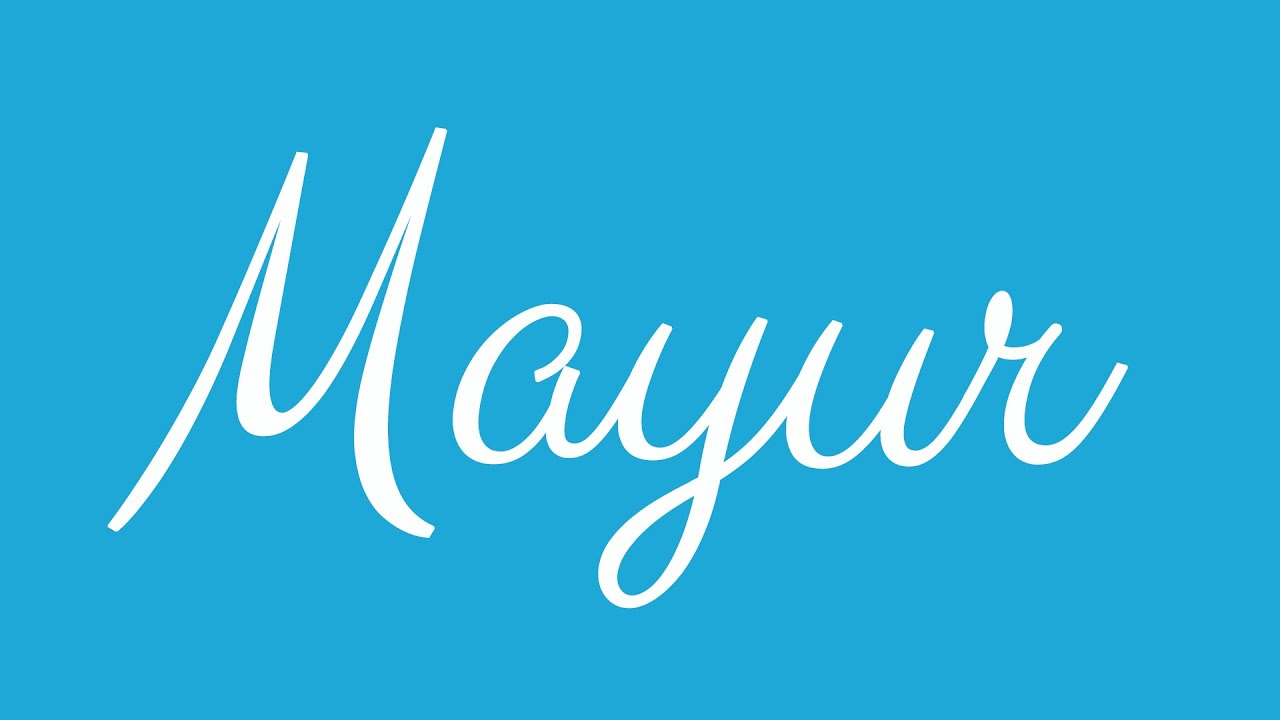 Learn how to Sign the Name Mayur Stylishly in Cursive Writing - YouTube