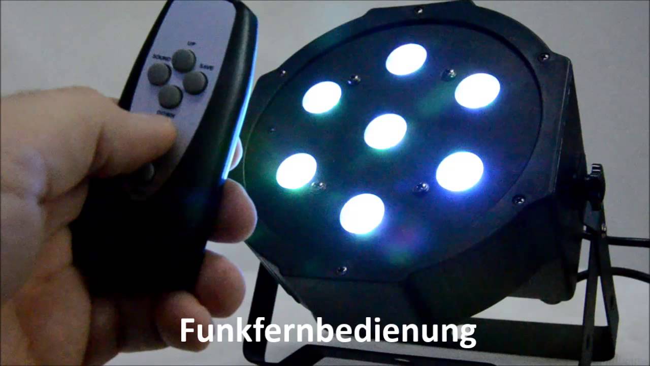 LED PAR 56 Spot 7x10 Watt RGBW 4-in-1 DMX ECO Flat Version - YouTube