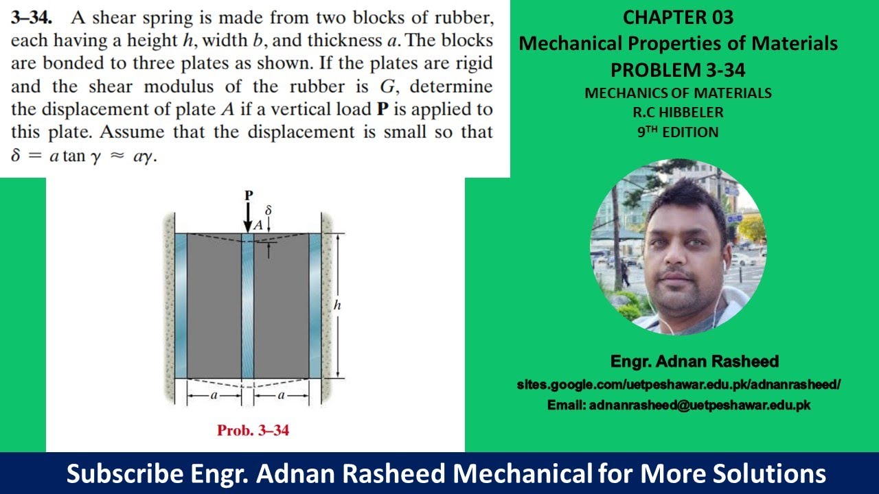 3-34| Chapter 3 | Mechanics of Materials by R.C Hibbeler - YouTube