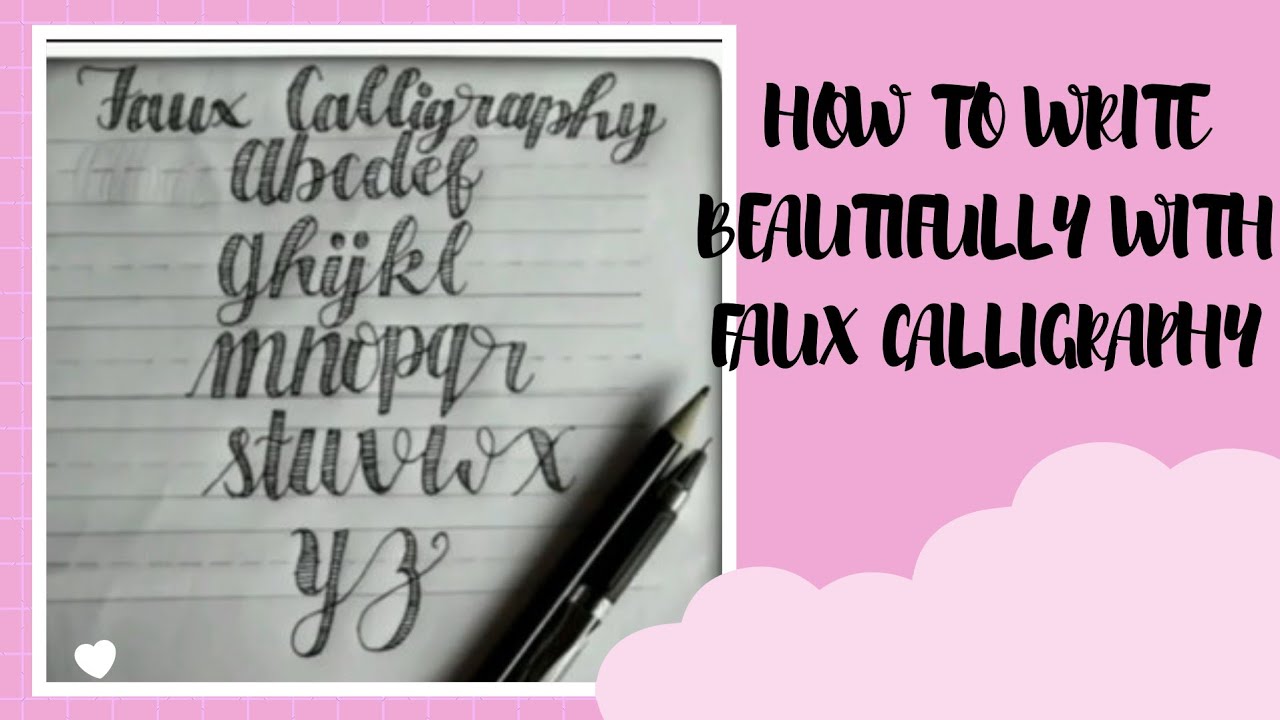 How to letter beautifully with FAUX CALLIGRAPHY!! FAUX CALLIGRAPHY ...