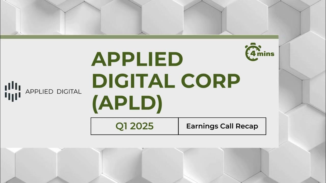 Applied Digital Corp (APLD) Earnings Call Recap for Q1 2025 - YouTube