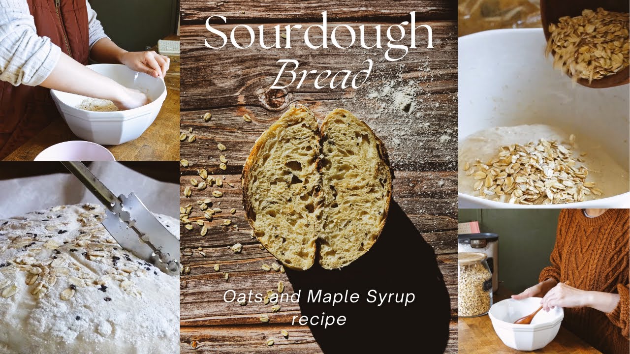 Oats and Maple Syrup Sourdough Bread / Easy and Flavorful Recipe / 4K ...