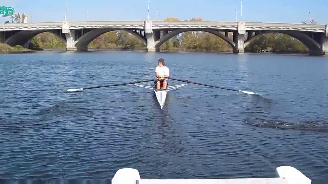 Rollerlock oarlock system test - NY Rowing Association - 10/23/10 - YouTube