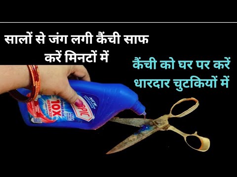 सालों पुरानी जंग लगी कैंची पर कैसे धार लगायें/ amazing kitchen tips and tricks/ tips in Hindi