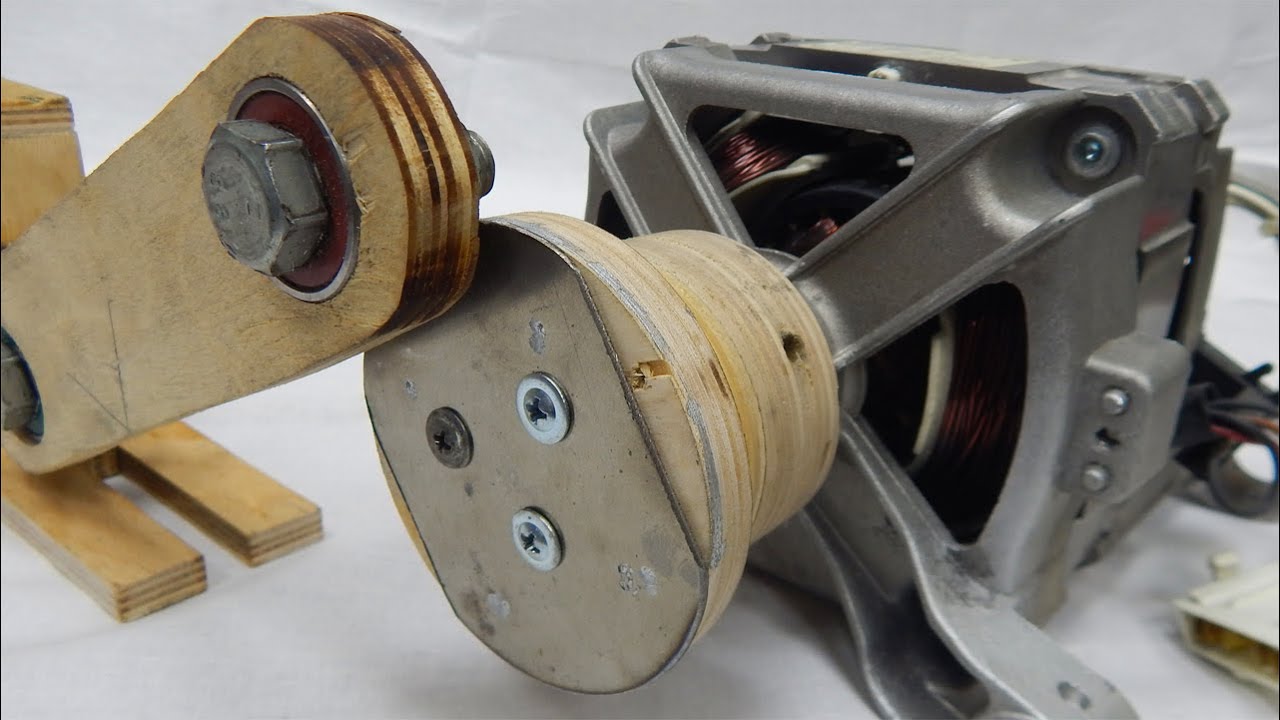 Cool idea for home !! FROM THE ENGINE FROM THE WASHING MACHINE. - YouTube