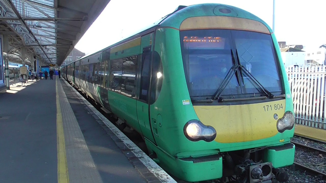 Southern Class 171 804 Departure Eastbourne for Ashford International ...