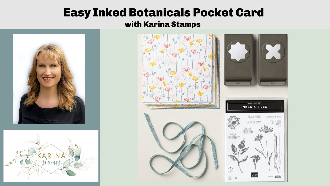 Easy Inked Botanicals Pocket Card with Karina Stamps / karinaskreations ...