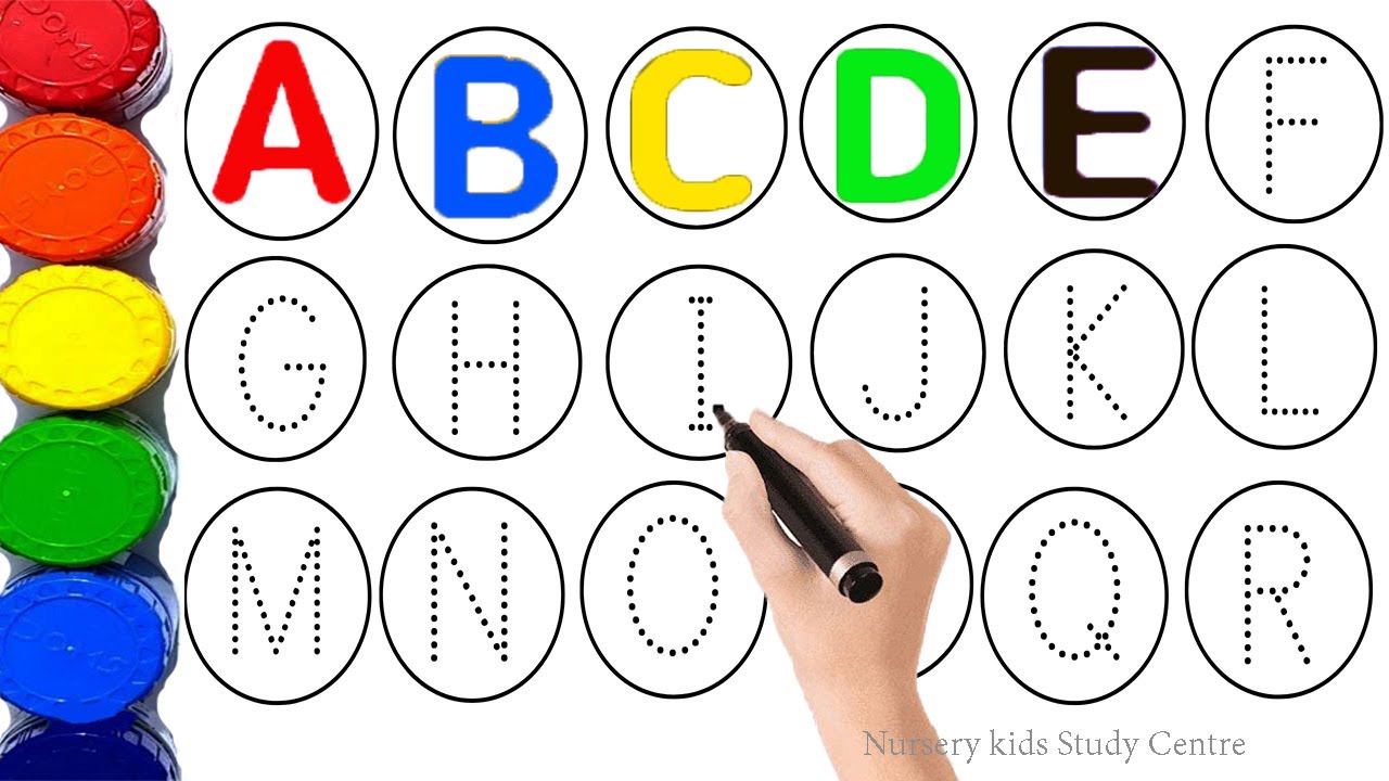 Collection of Alphabet ABCD dotted line for toddlers, A to Z Alphabet ...