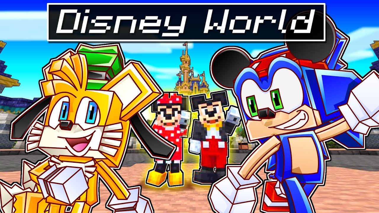 Sonic & Tails Disney LIFE in Minecraft! - Sonic Minecraft Stories - YouTube