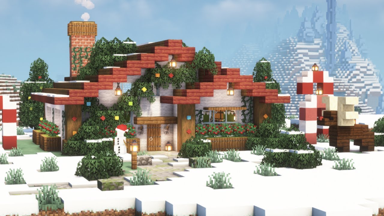 [Minecraft] How to Build a Christmas House / Tutorial - YouTube