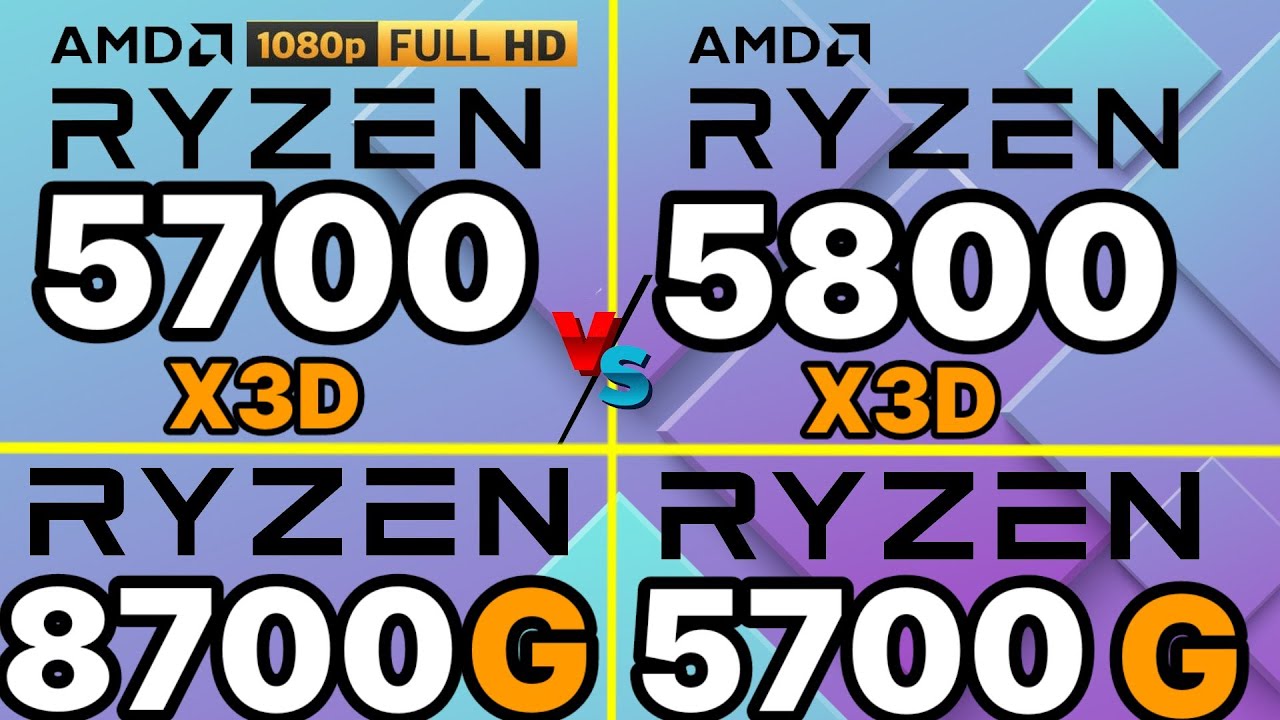 5700x3d vs 5800x3d VS R7 8700G VS R7 7700X VS İ5 14600K RYZEN R5 5700 X3D GAMİNG BENCHMARK - YouTube