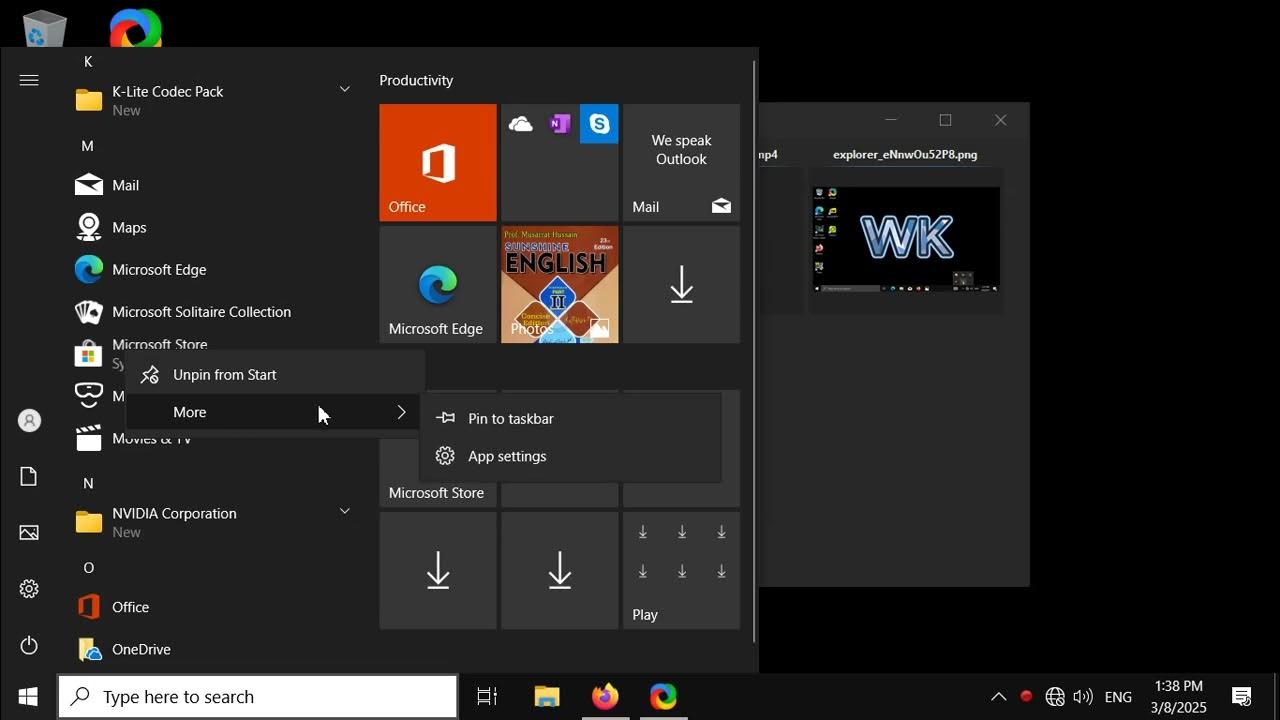 how to pin and unpin apps on taskbar in windows 10 / taskbar - YouTube