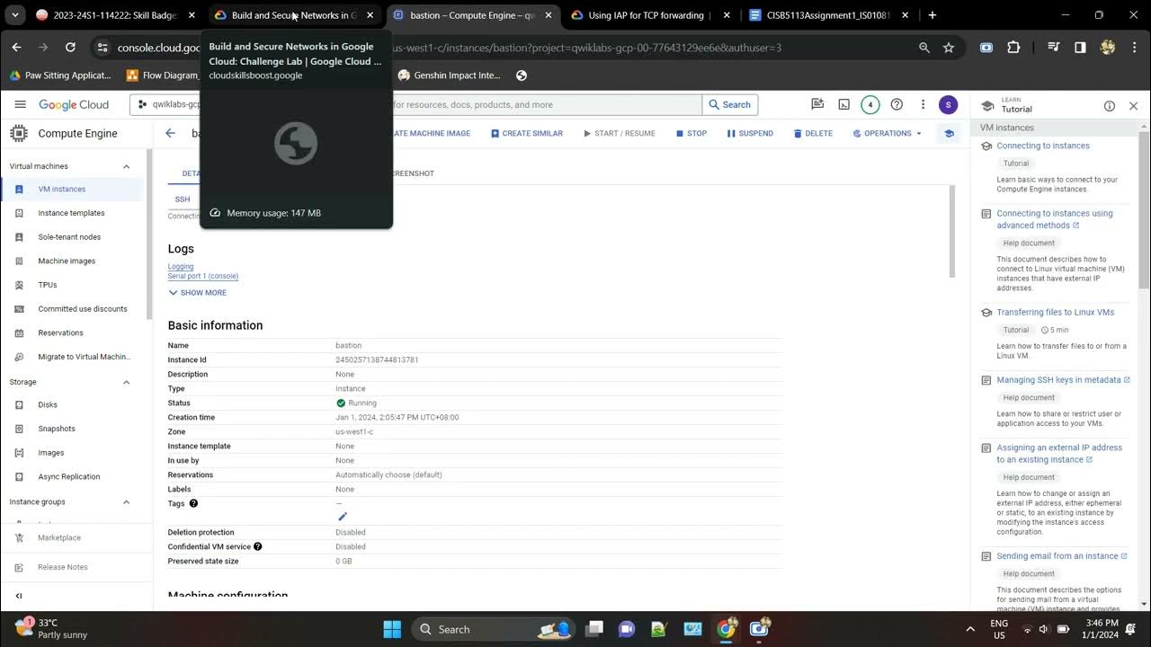 CISB5113_ASSIGNMENT3 : Build and Secure Networks in Google Cloud: Challenge Lab - YouTube