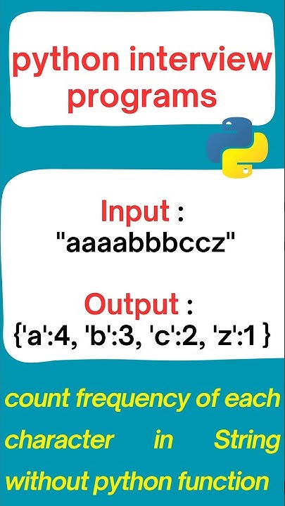 frequency of each character in given string in python 3 | frequency of characters in string ...