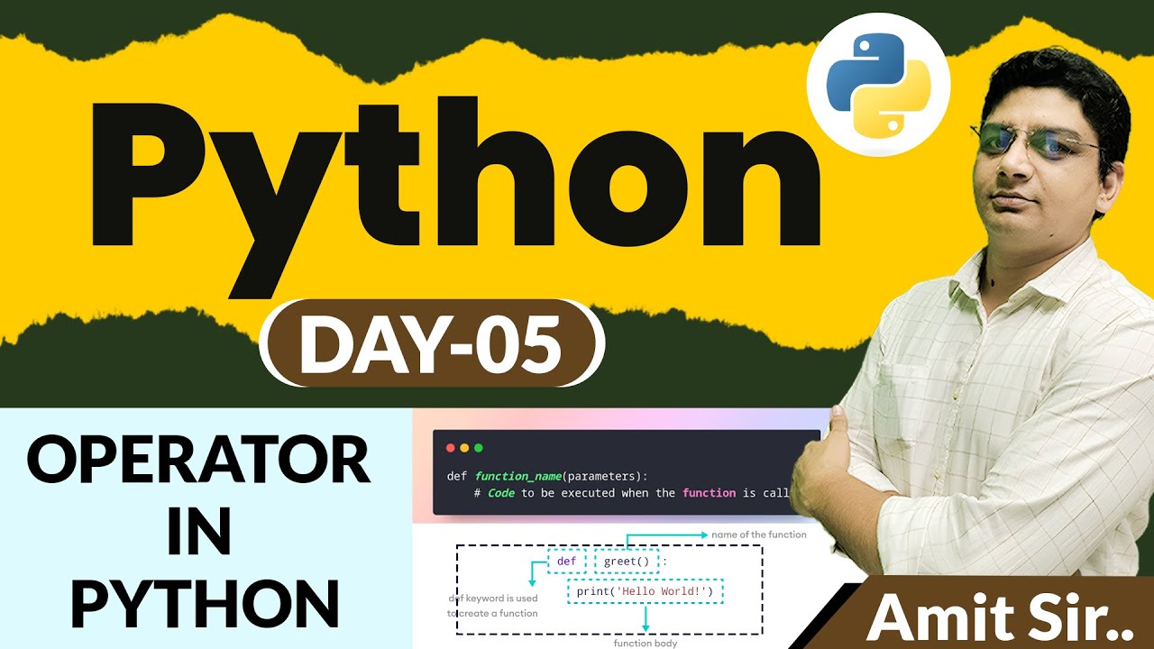 Operator In Python Python Operators Arithmetic Logical Relational And More Youtube 6806