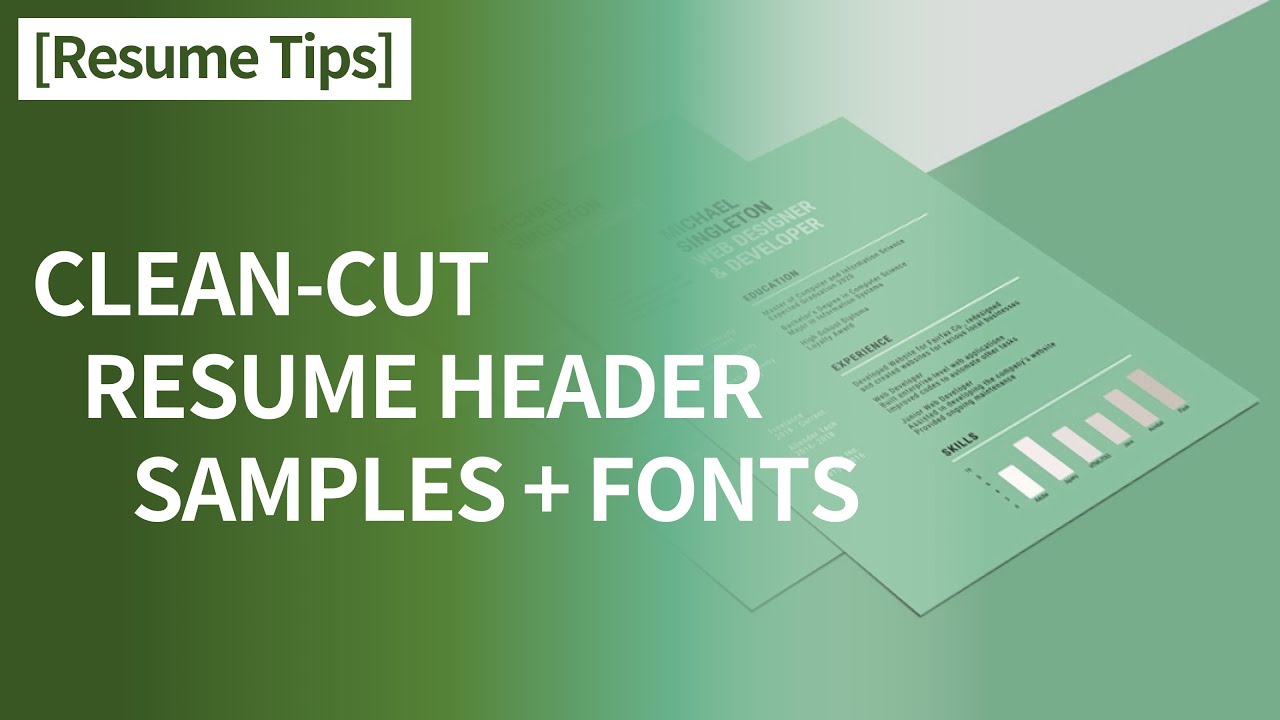 Resume Headers with Design Samples - YouTube