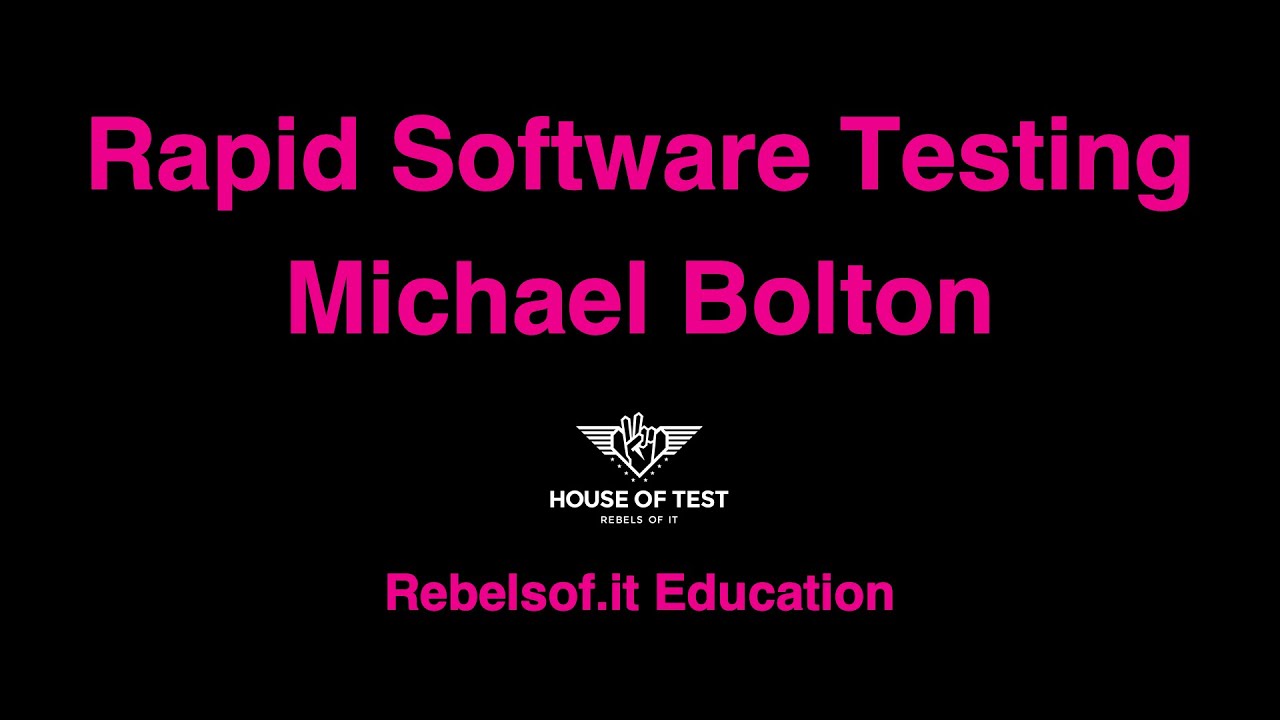 Rapid Software Testing Switzerland - Michael Bolton - YouTube