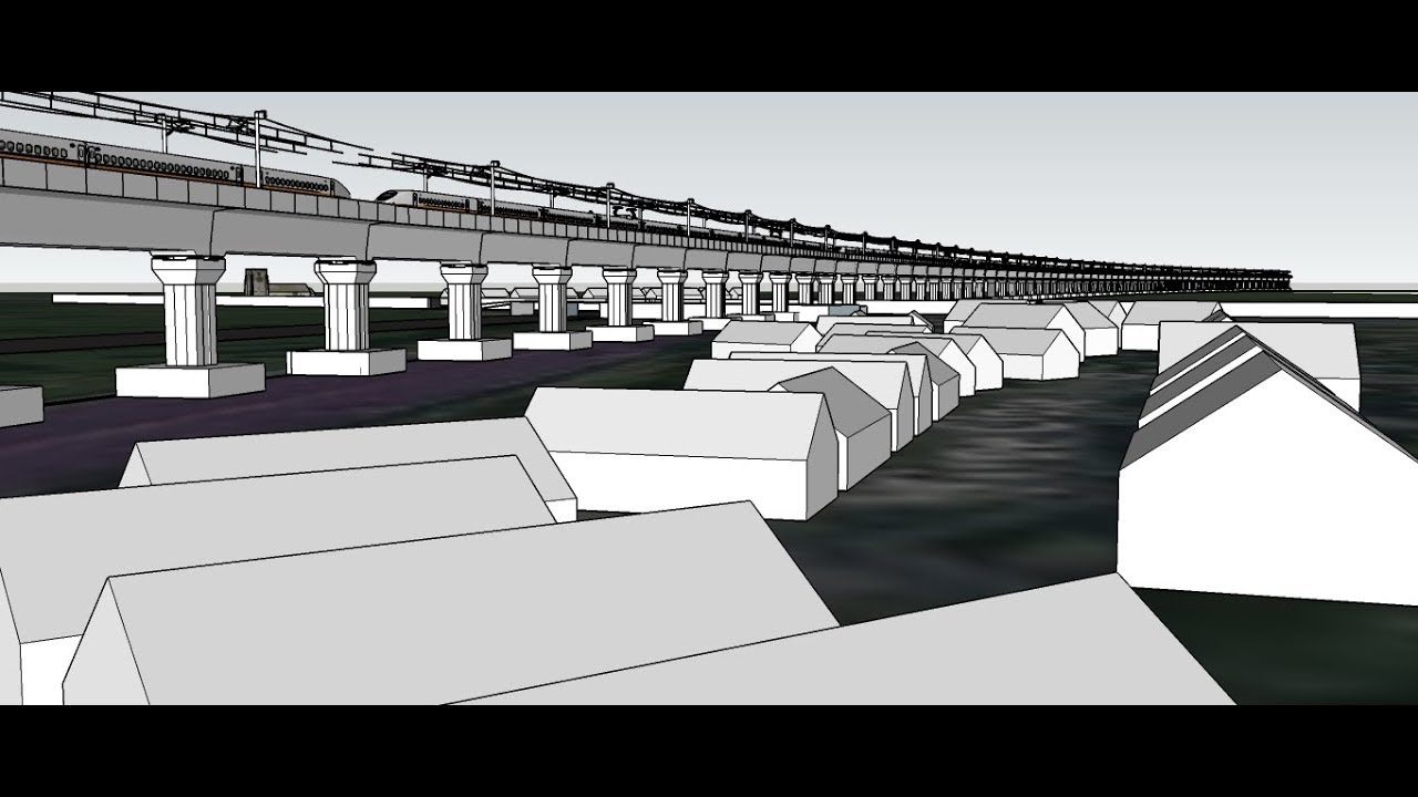 Erewash Trowell HS2 - with Train Sounds - YouTube
