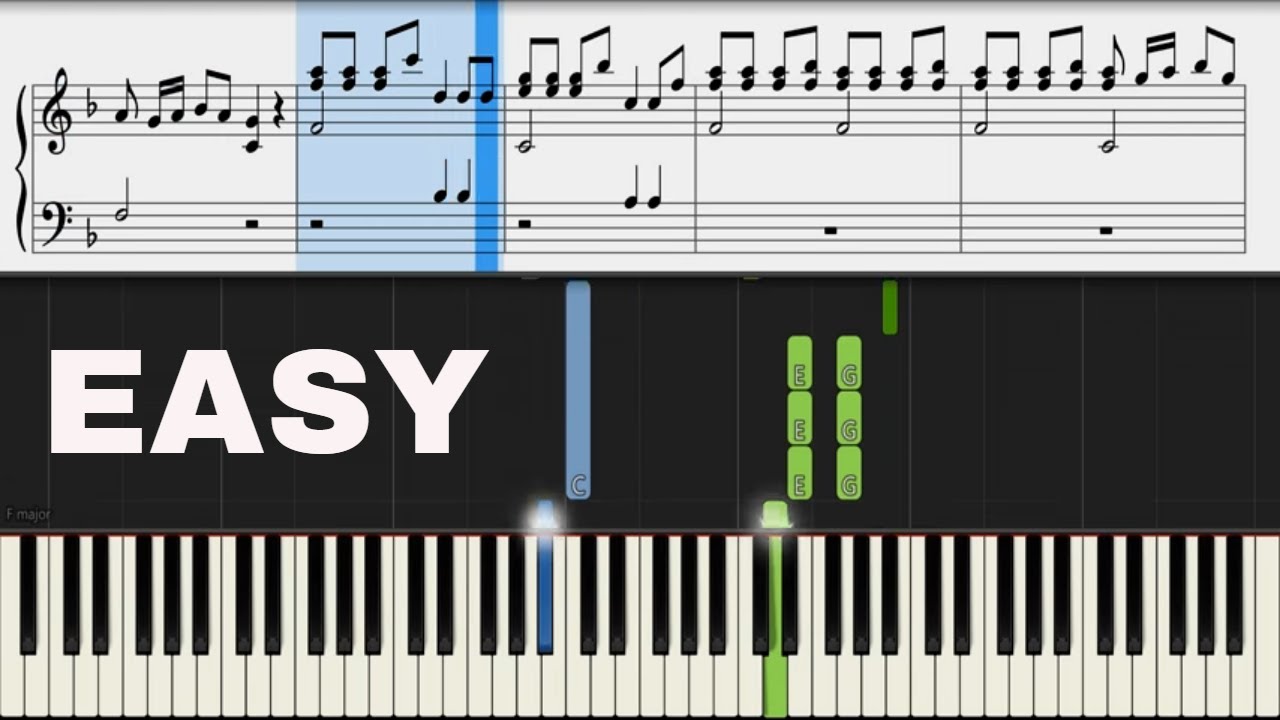 Four Seasons Autumn - Vivaldi - Piano Sheet Music EASY - YouTube