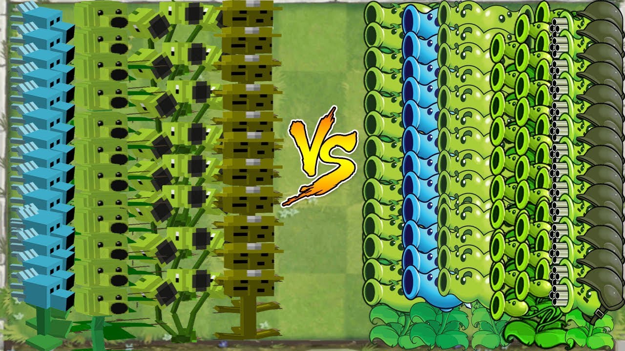 All Pea Minecraft vs All Pea Plants vs Zombies Hack - YouTube
