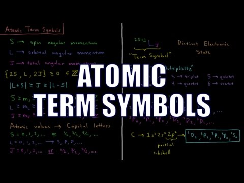 Quantum Chemistry 9.14 - Atomic Term Symbols