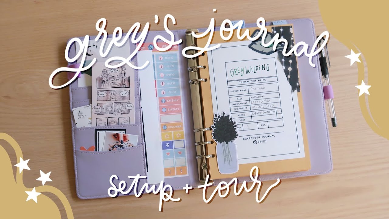 meet my divination wizard 🔮 dungeons & dragons notebook setup + tour ...