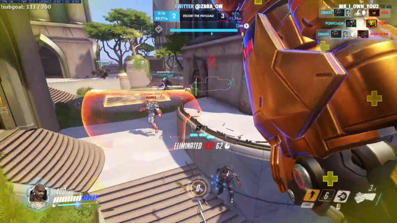 Overwatch Doomfist God ZBRA Playing Against Surefour - YouTube