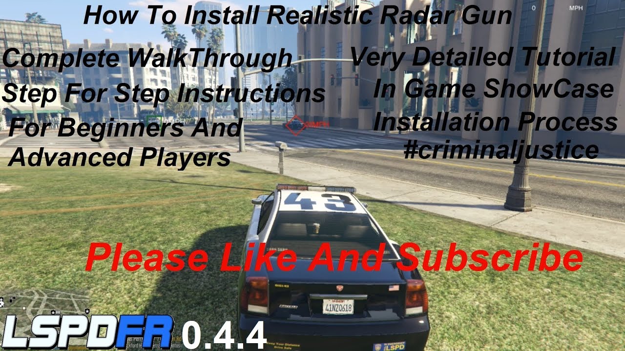 How To Install The Realstic Radar Gun. LSPDFR 0.4.4. - YouTube