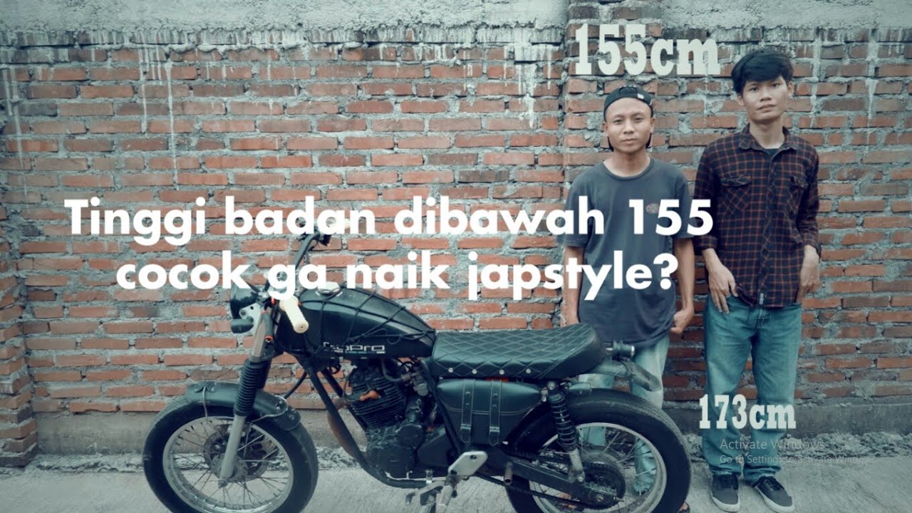 Tinggi badan dibawah 155cm cocok gak naik japstyle motor custom - YouTube