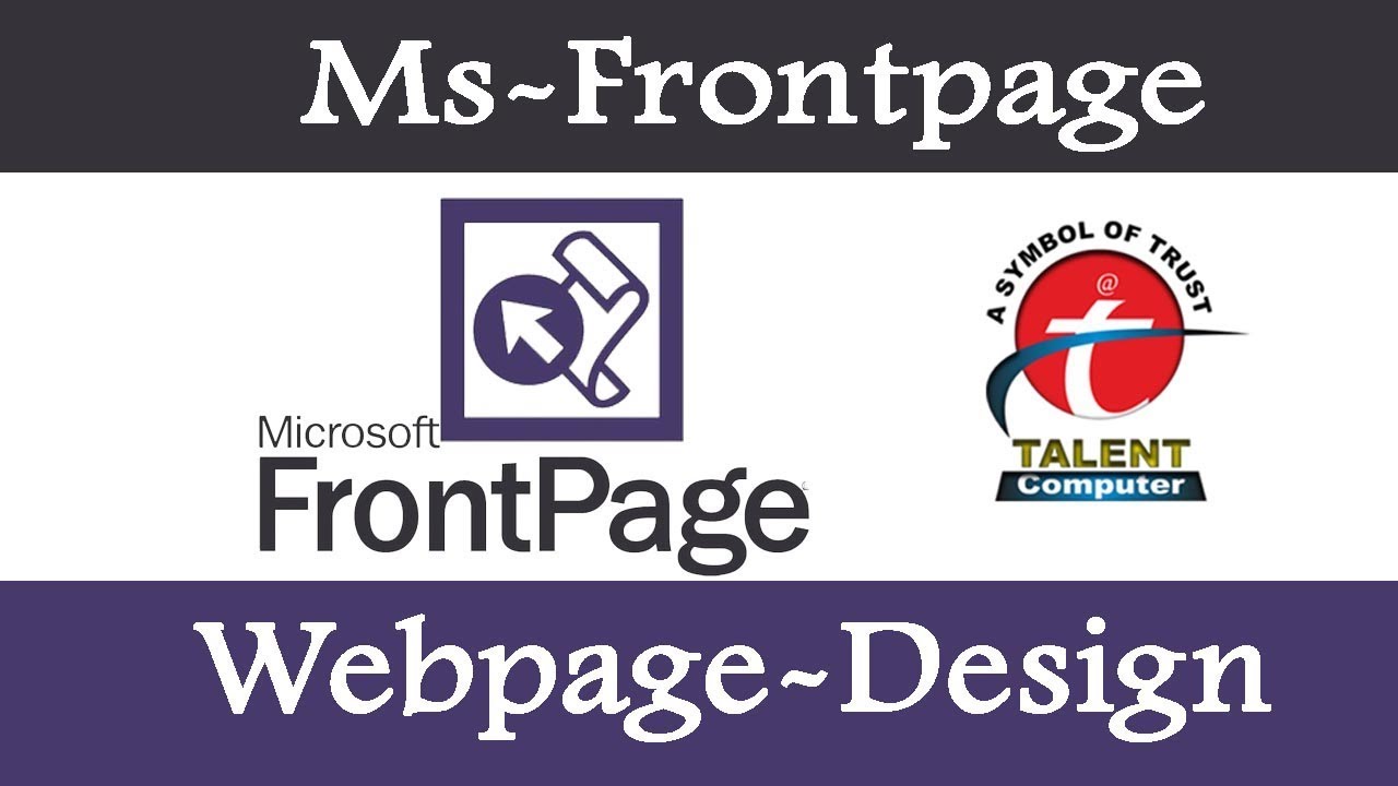HOW TO CREATE A WEB PAGE IN MS FRONTPAGE - YouTube