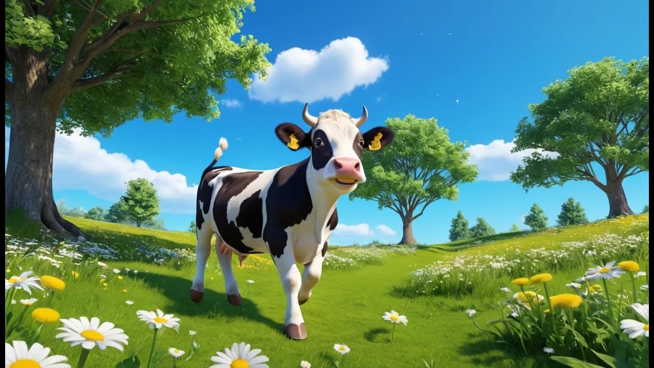 Baby Cow Goes Moo Moo Moo | Cute Cow Song for Toddlers | Fun Animal ...