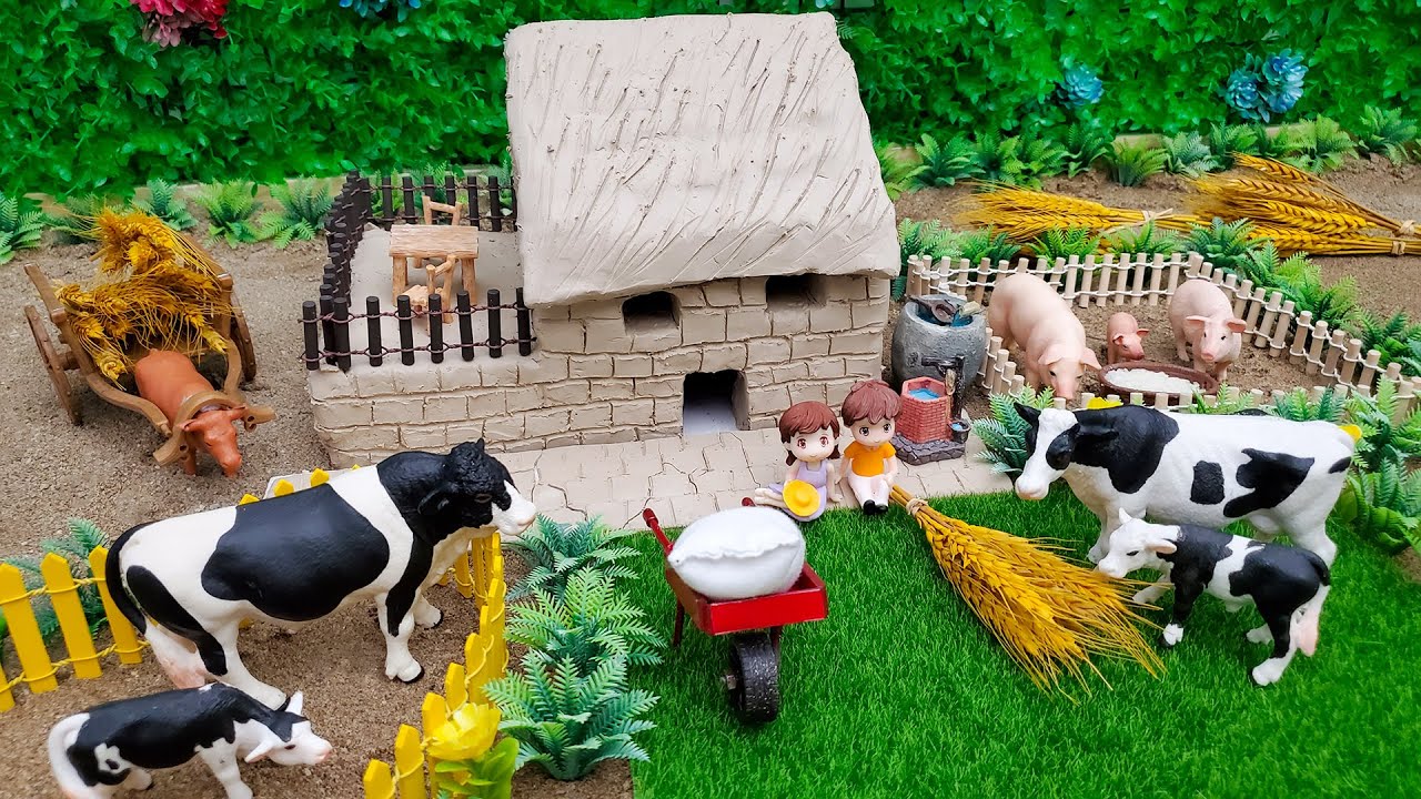 DIY making cow shed | cow farm | pig shed | house of animals | bullock ...