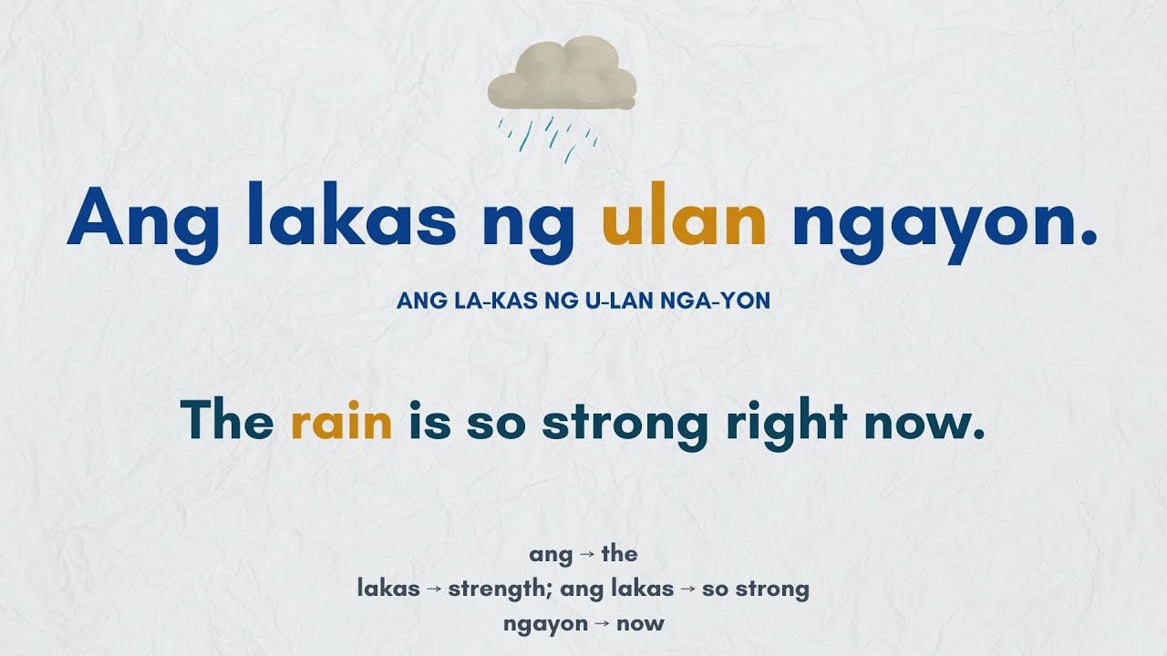 10 EASY Filipino Words and Example Sentences! | Filipino Vocabulary ...