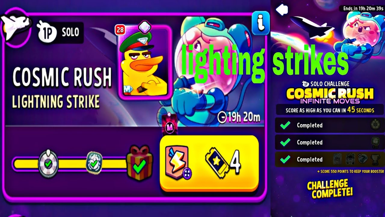 cosmic rush lighting strikes bigger board cosmic rush match master ...