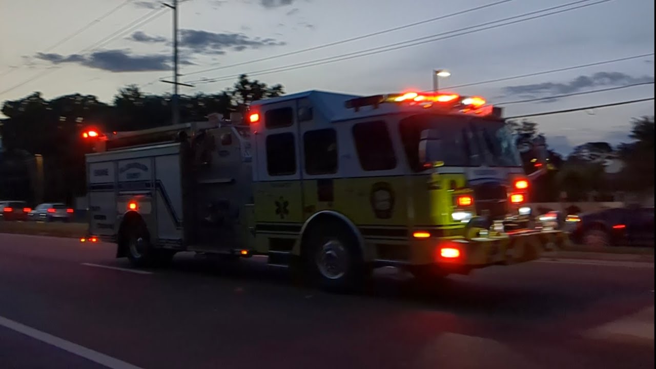 HCFR Reserve Engine 105 & Rescue 13 Responding & Arriving - YouTube
