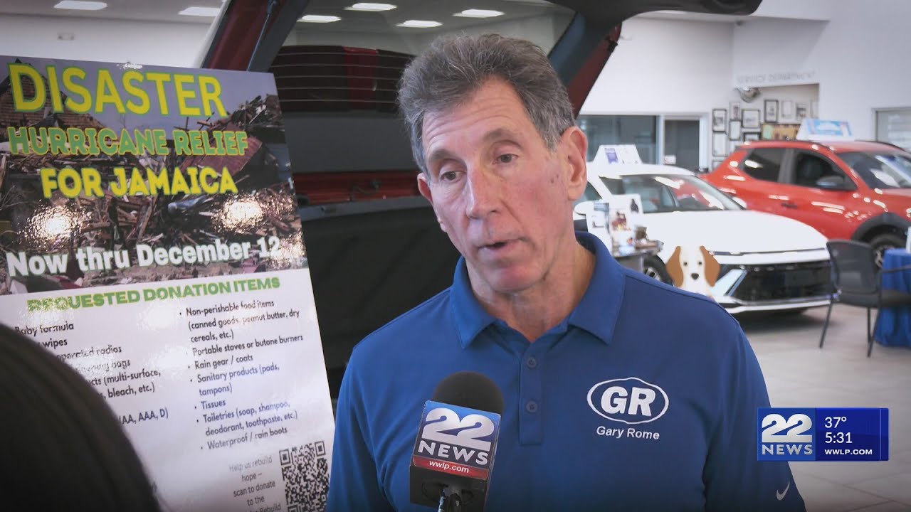 Gary Rome Auto launches 'Stuff the Trunk' for Jamaica aid - YouTube