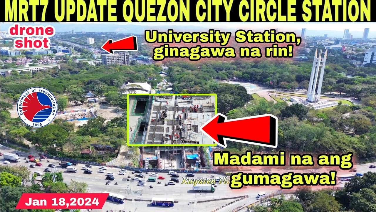 MRT 7 UPDATE QUEZON CITY CIRCLE UNDERGROUND STATION|NORTH AVE. Jan 18,2023|build3x|build better ...