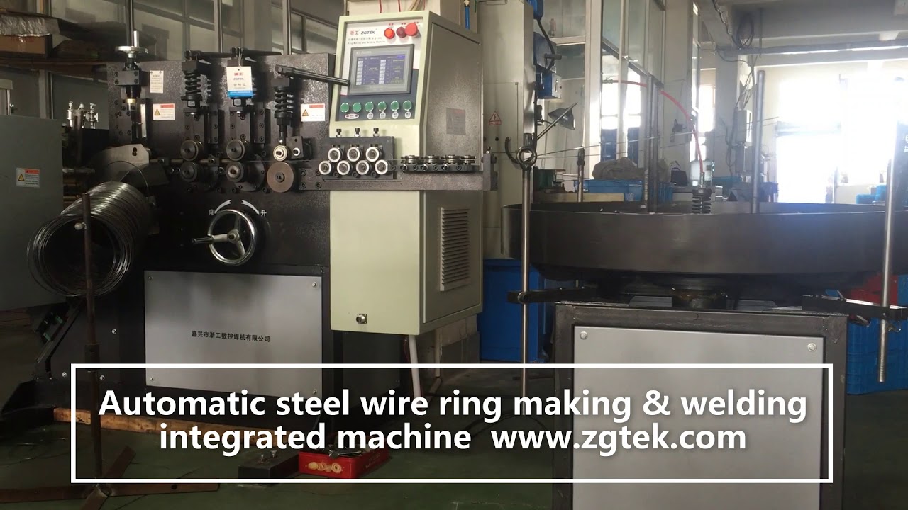 High precision full automatic ring making welding machine www zgtek com - YouTube
