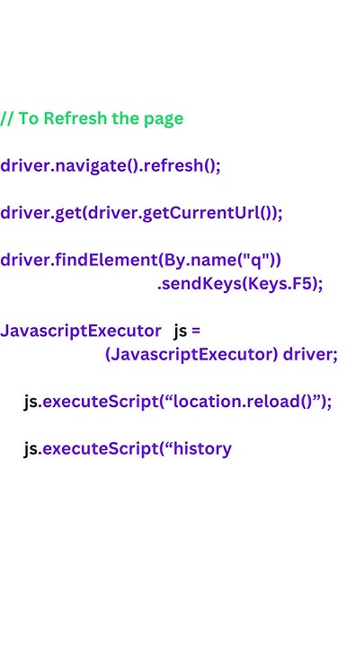 Selenium Cheat sheet || Browser Navigation || Java Programming - YouTube
