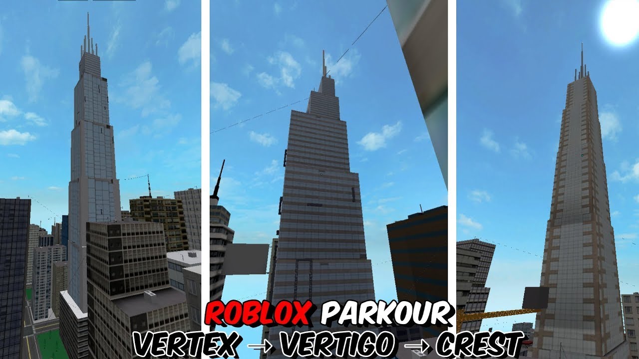 [Roblox Parkour] Catching Ziplines Crest,Vertigo,Vertex - YouTube