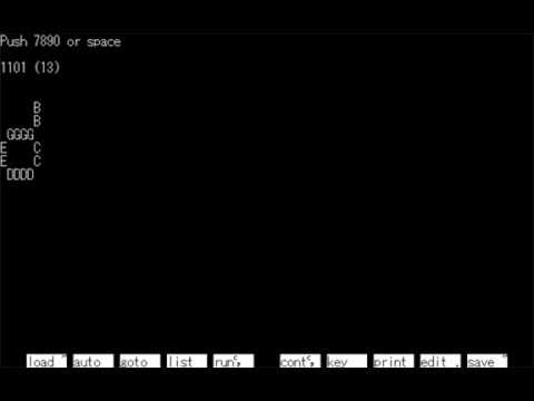 N88-BASICでデジタル回路(4bit表示)の動画 - YouTube