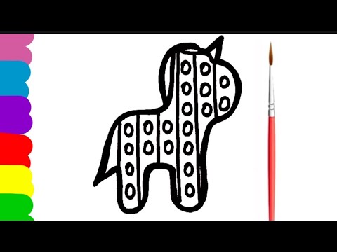 Very very easy Pop it drawing| Very simple Pop it drawing for kids ...