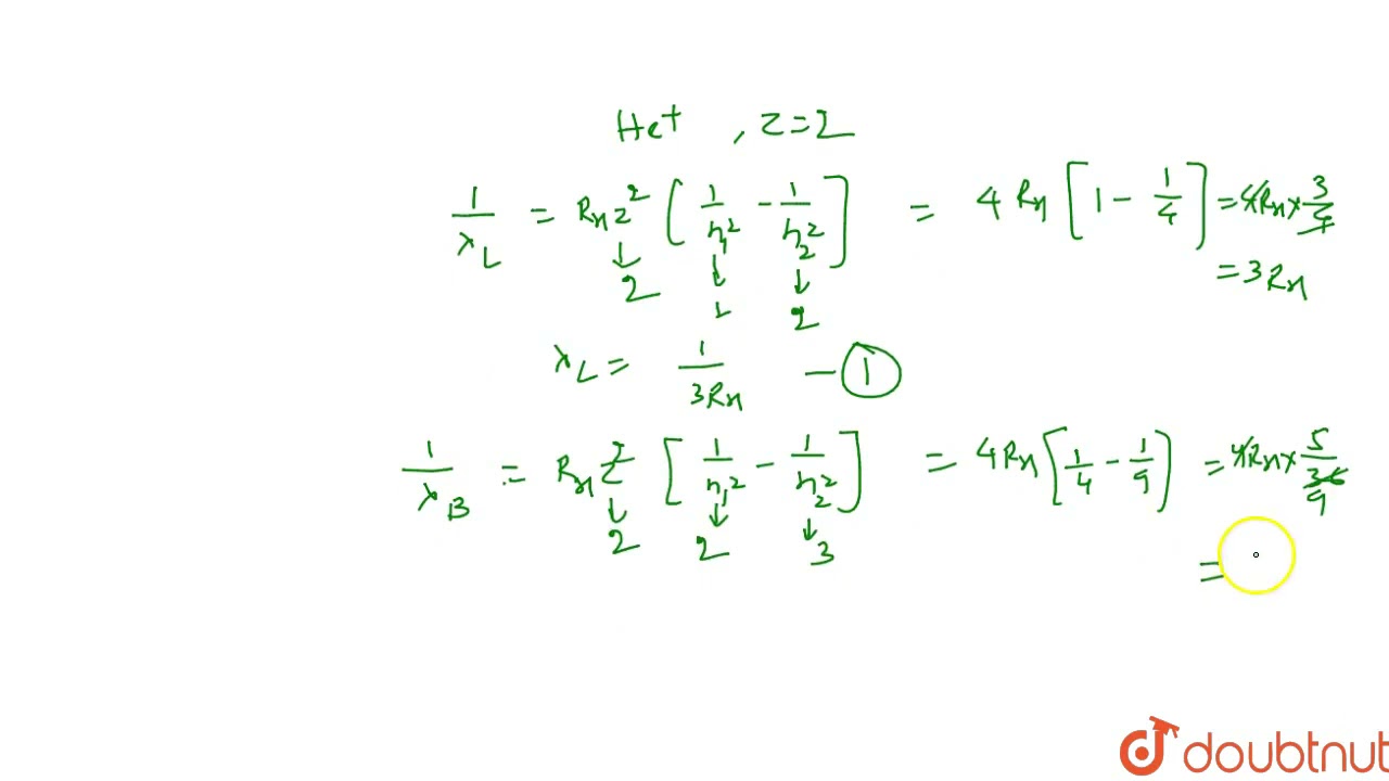 Calculate the Rydberg constant R_H if He^+ ions are known to have the ...