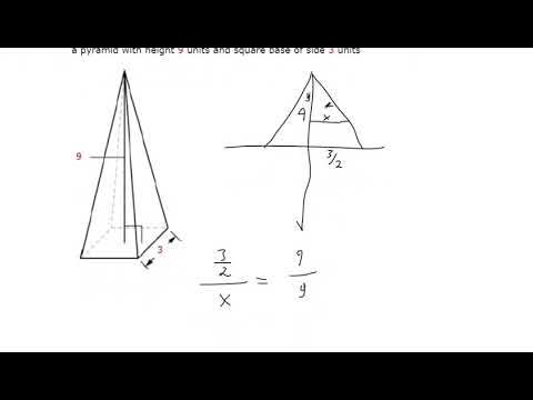 Find the volume of a pyramid using calculus and slices - YouTube
