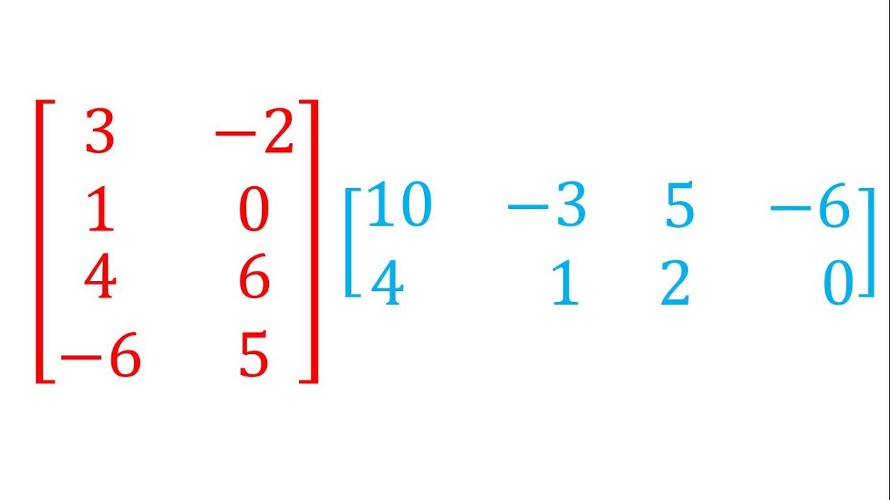 Multiplicación producto de matrices | Ejemplo 4 - YouTube
