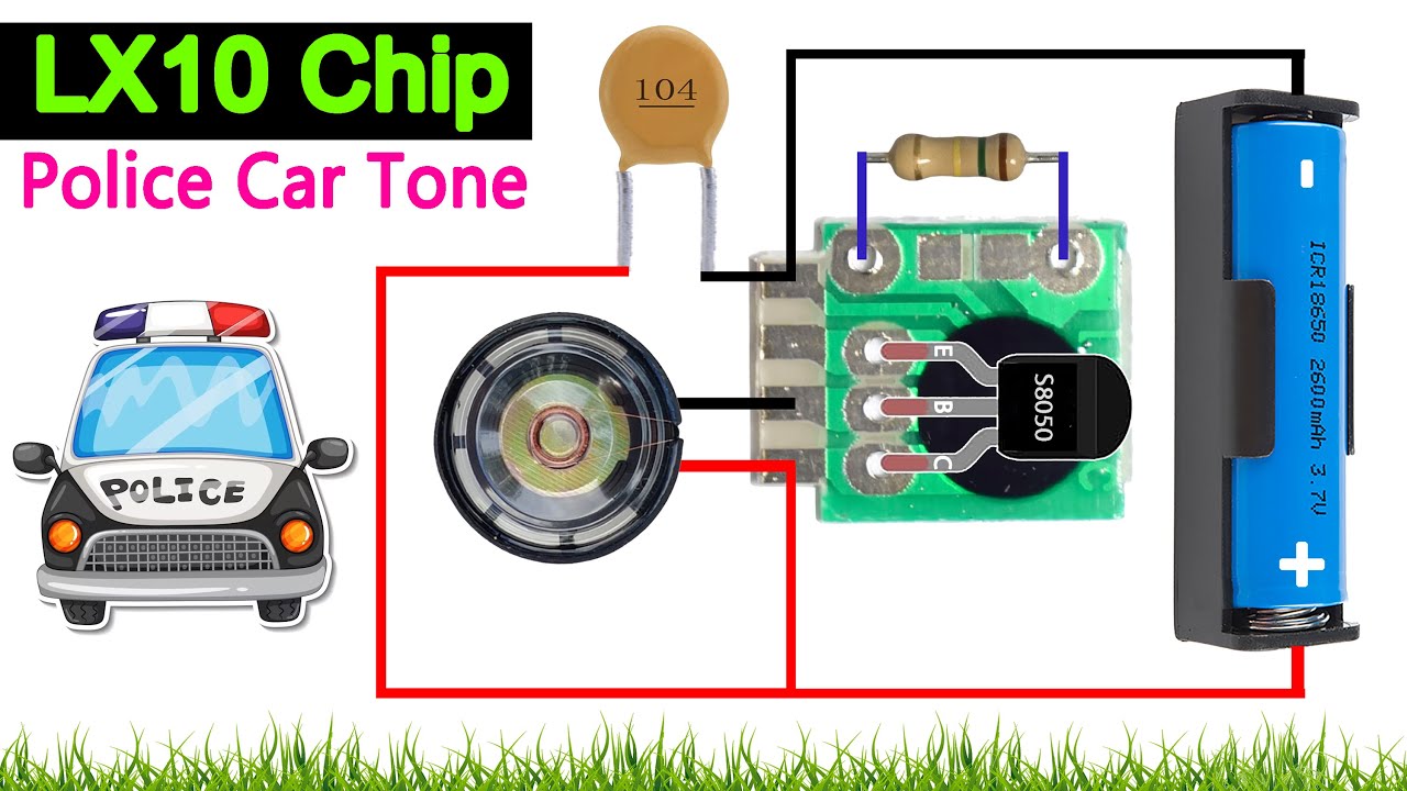 LX10 DIY Alarm Chip Police Car Tone Circuit Board Alarm IC Movement ...